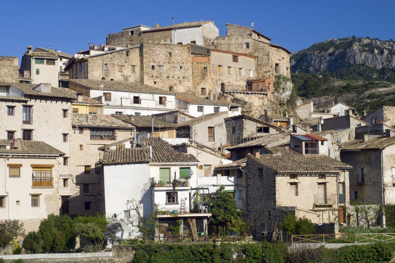 Pueblo De Beceite En Teruel España En Matarrana Imagen de archivo ...