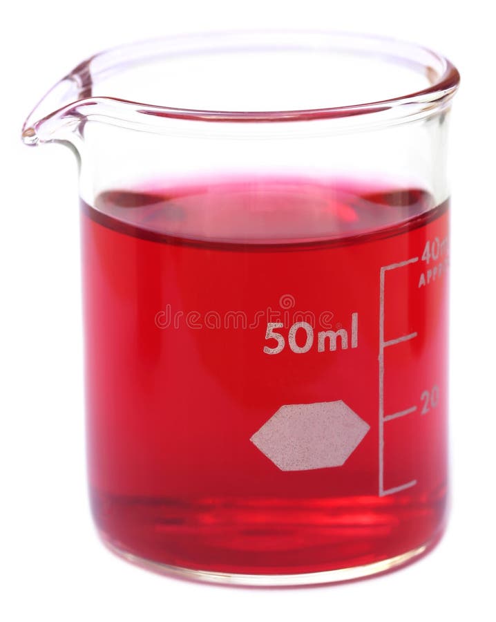 Becher mit Chemikalie stockfoto. Bild von prüfung, forschung - 76397262