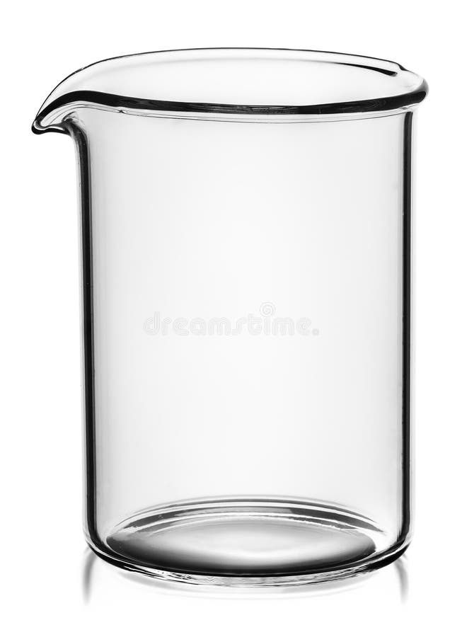 Grande Becher Di Vetro Graduato Fotografia Stock - Immagine di simbolo ...