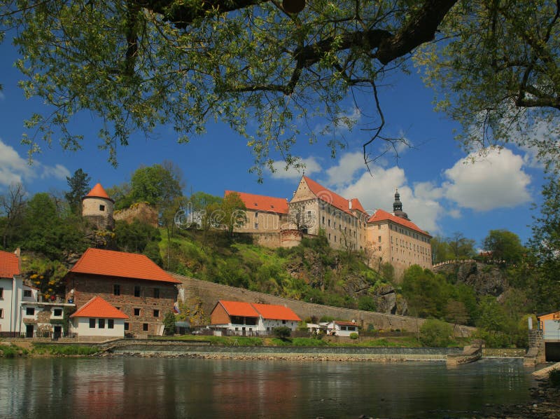 Bechyne castle stock image. Image of spring, landmark - 73729845