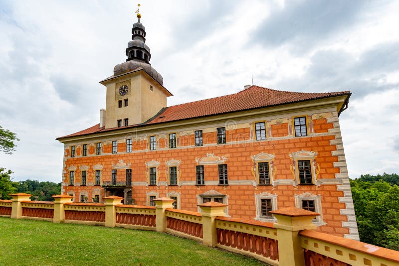 Bechyne castle stock image. Image of spring, landmark - 73729845