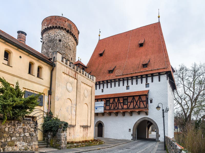 Bechynska Gate at Kotnov Castle in Tabor, Czech Republic Stock Image ...