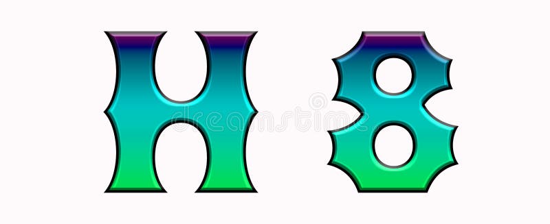 Becker Gothic Gradient Sans Serif Alphabet Letters Calligraphy Letter