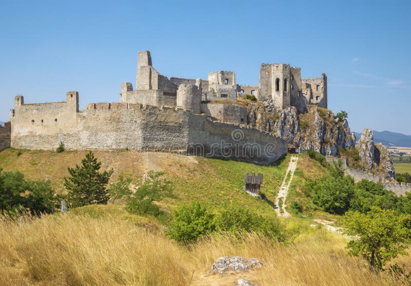 Beckov Castle from West Slovakia Stock Photo - Image of history, beckov ...