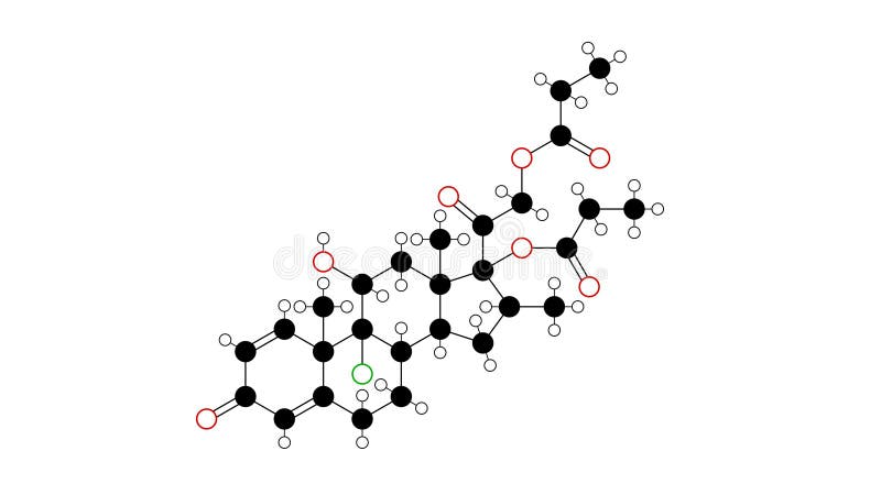 Beclomethasone Dipropionate Molecule, Structural Chemical Formula, Ball ...