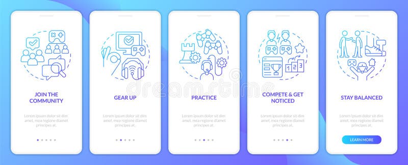 Become Gaming Streamer Blue Gradient Onboarding Mobile App Screen Stock ... Become Gaming Streamer Blue Gradient Onboarding Mobile App Screen Stock ...