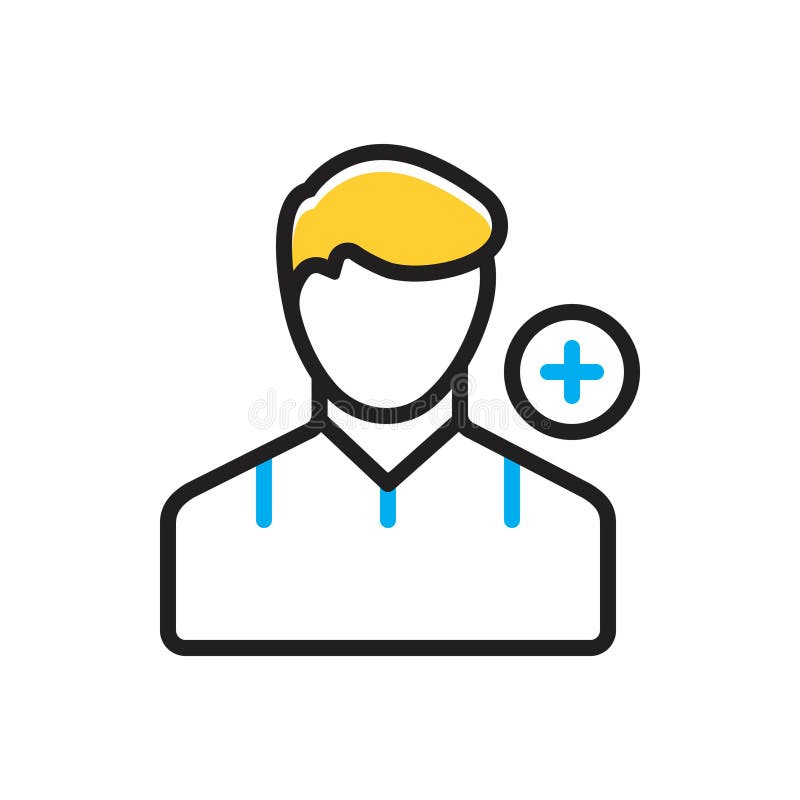 Multi Color Icon for Become, Link and Member Stock Illustration ...