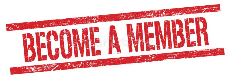 BECOME a MEMBER Text on Red Grungy Rectangle Stamp Stock Illustration ...