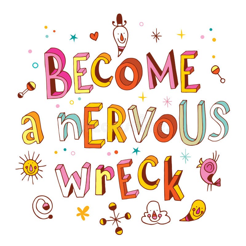 NERVOUS Text Written in a Red Speech Bubble Stock Illustration ...