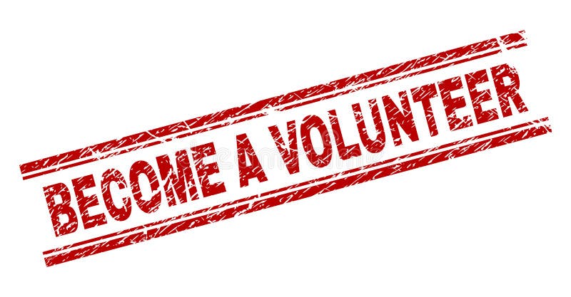 Grunge Textured BECOME a VOLUNTEER Stamp Seal Stock Vector ...