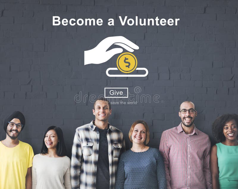 Become a Volunteer Support Service Relief Concept Stock Image - Image ...