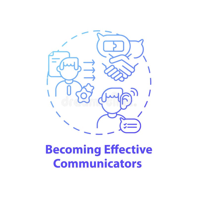 Becoming Effective Communicators Concept Icon Stock Illustration ...