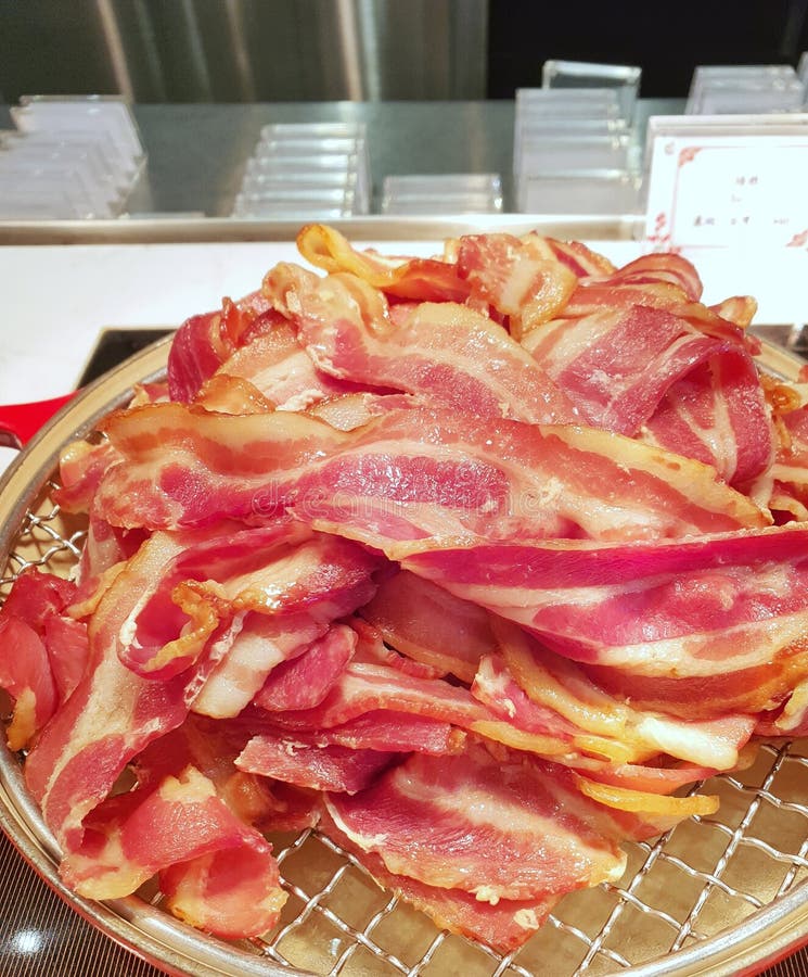 Becon on the grill stock photo. Image of steak, grill - 331221470