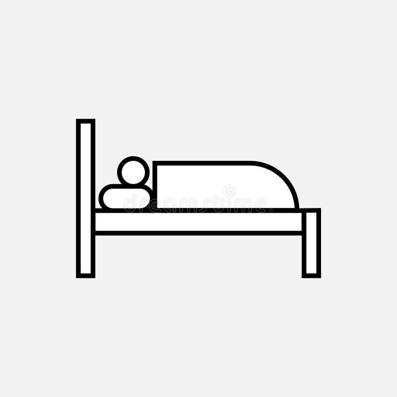 Bed Accomodation. Accommodation Icon. Rest, Sleep. Motel, Hotel Symbol ...