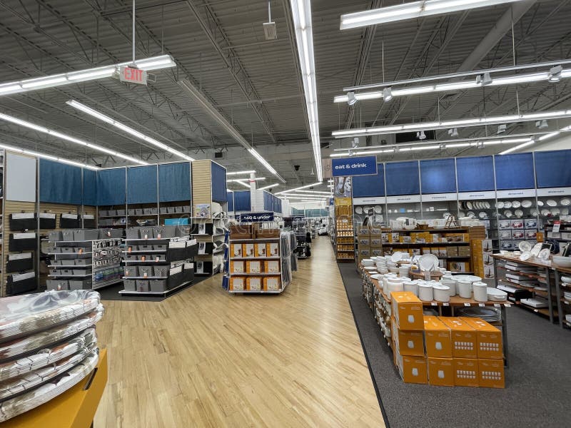 Bed Bath and Beyond Retail Store Back Aisle of Store Editorial Stock ...