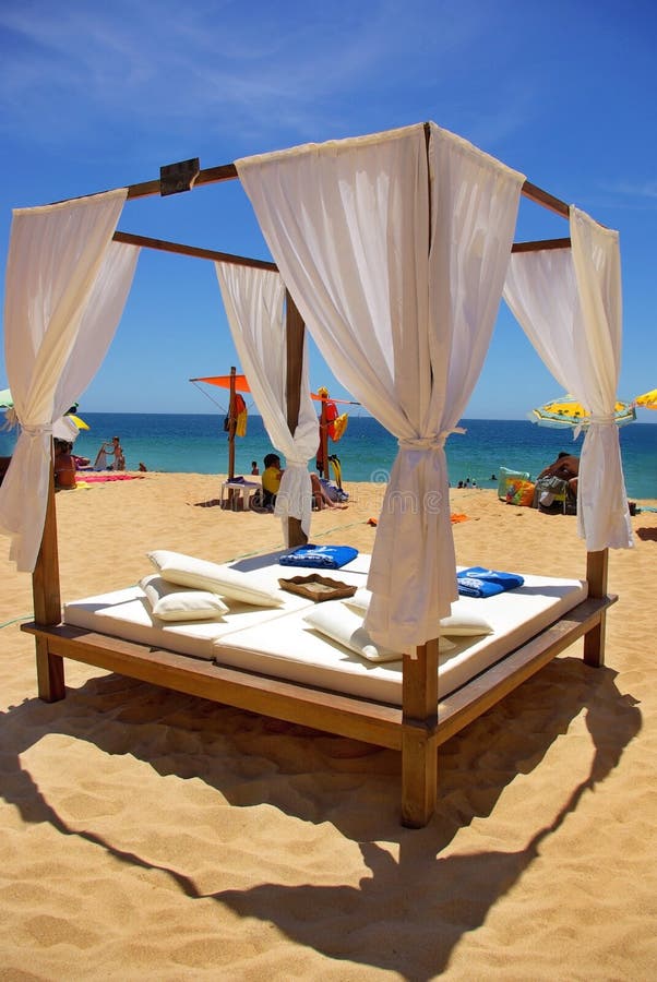 Beach bed stock photo. Image of vacation, beach, sand - 33973904