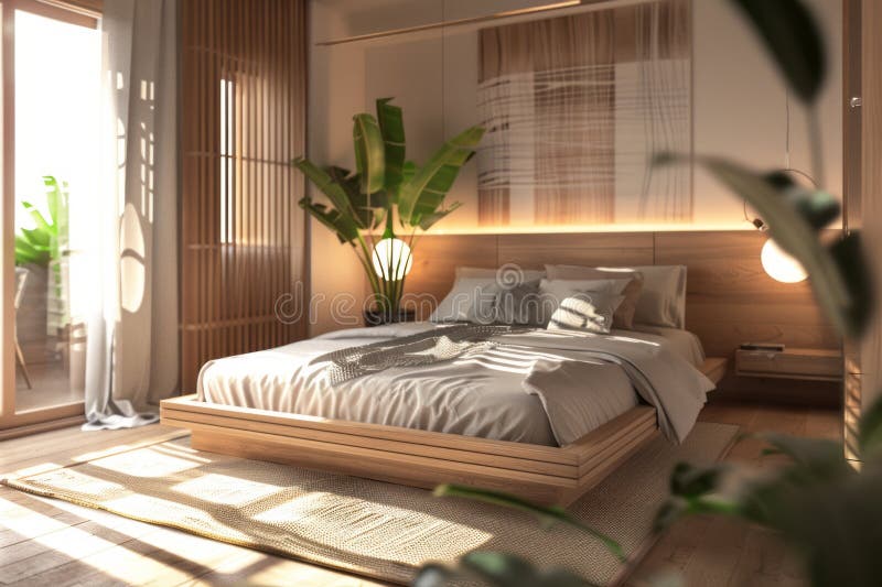 Bed or Beds in Room at Villa Rosa Stock Photo - Image of interior ...
