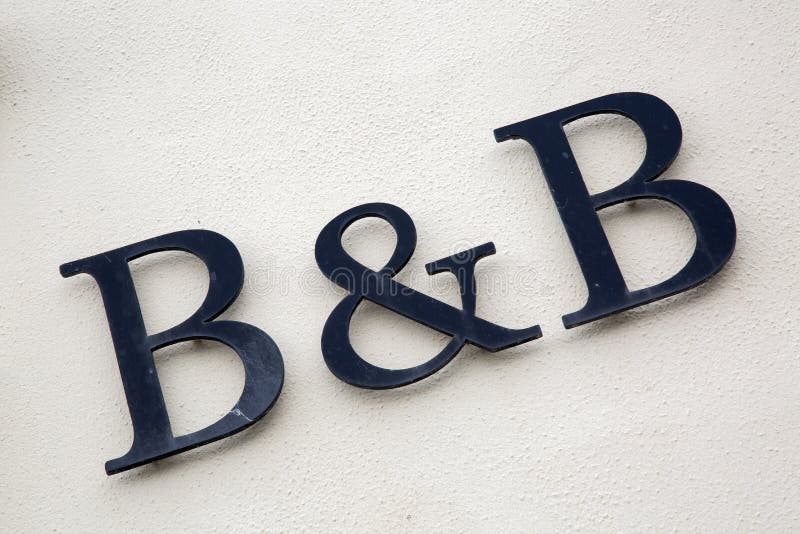 B&B Bed and Breakfast Sign stock photo. Image of background - 62356236