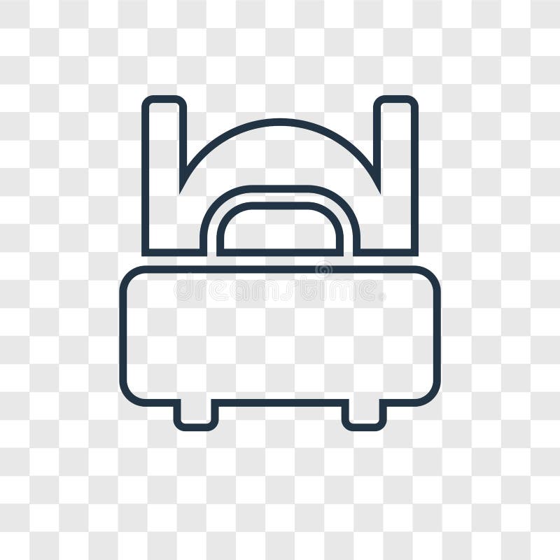 Bed Concept Vector Linear Icon Isolated on Transparent Background, Bed ...