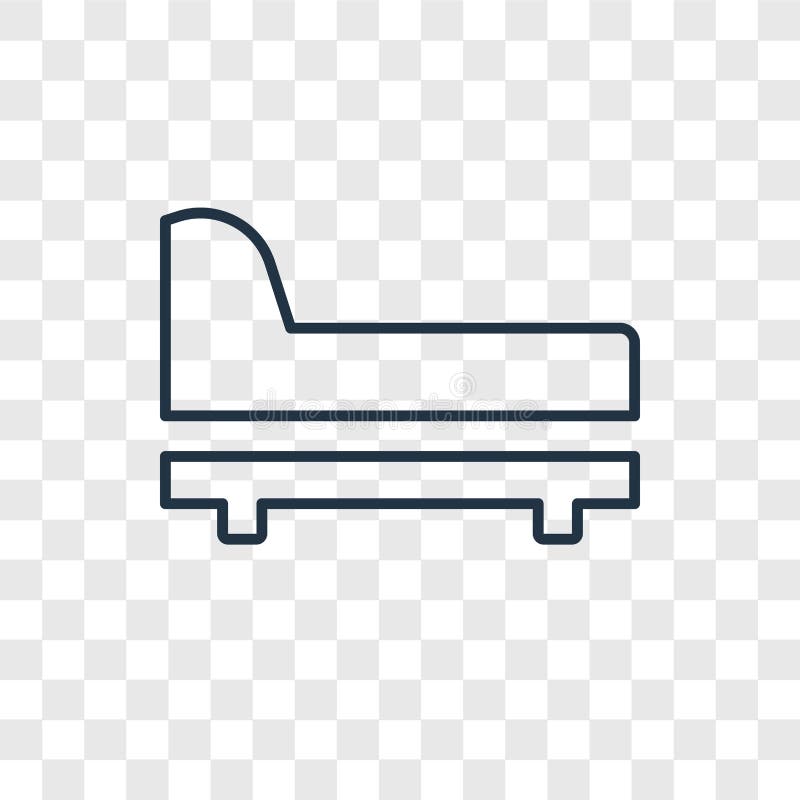 Bed Concept Vector Linear Icon Isolated on Transparent Background, Bed ...
