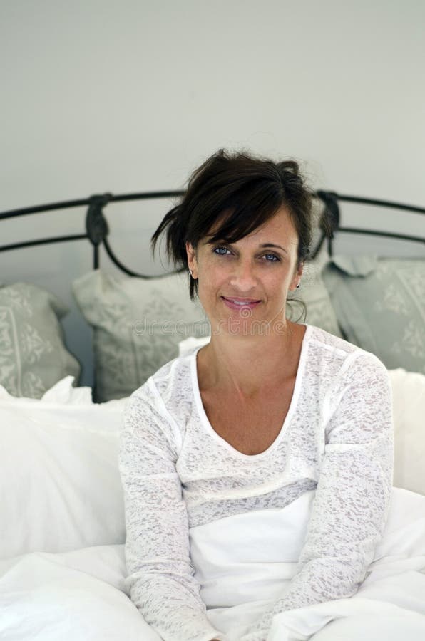 Bed head stock photo. Image of female, wake, lady, bedroom - 26160310