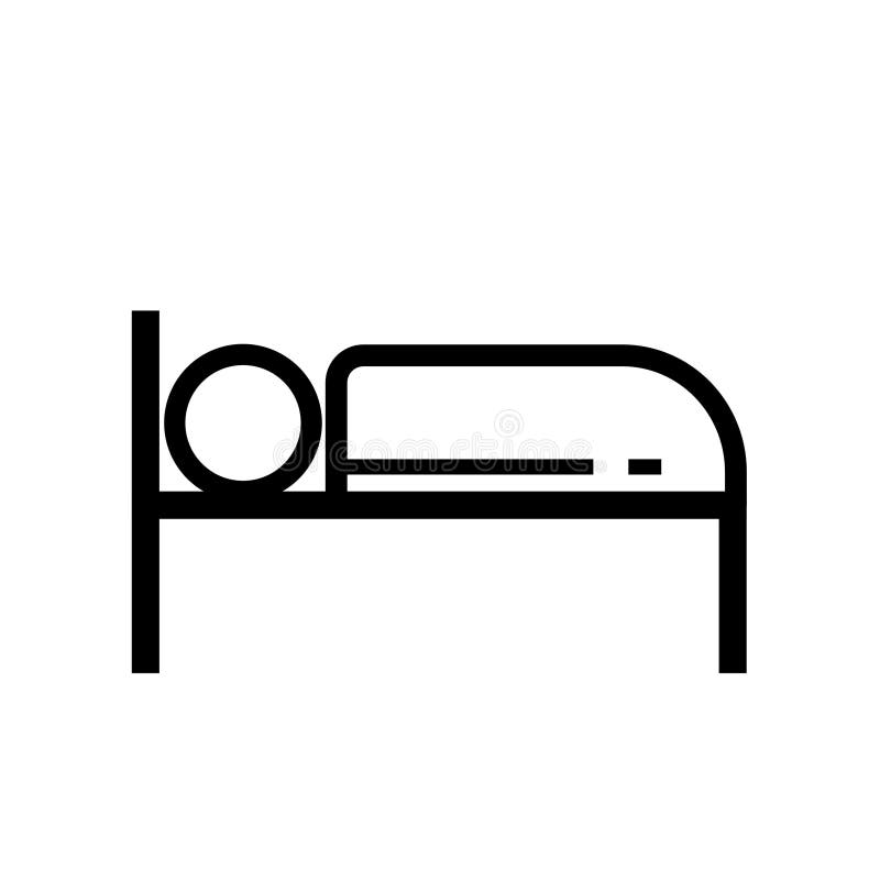 Bed, Hotel, Accommodation - Vector Icon Stock Vector - Illustration of ...