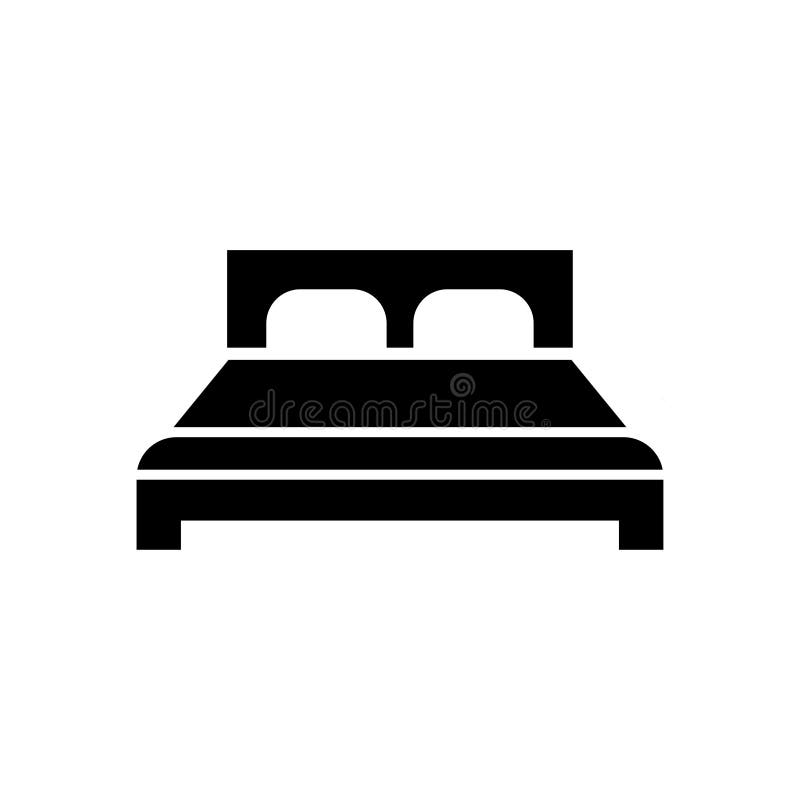 Bed Icon Flat Vector Template Design Trendy Stock Vector - Illustration ...