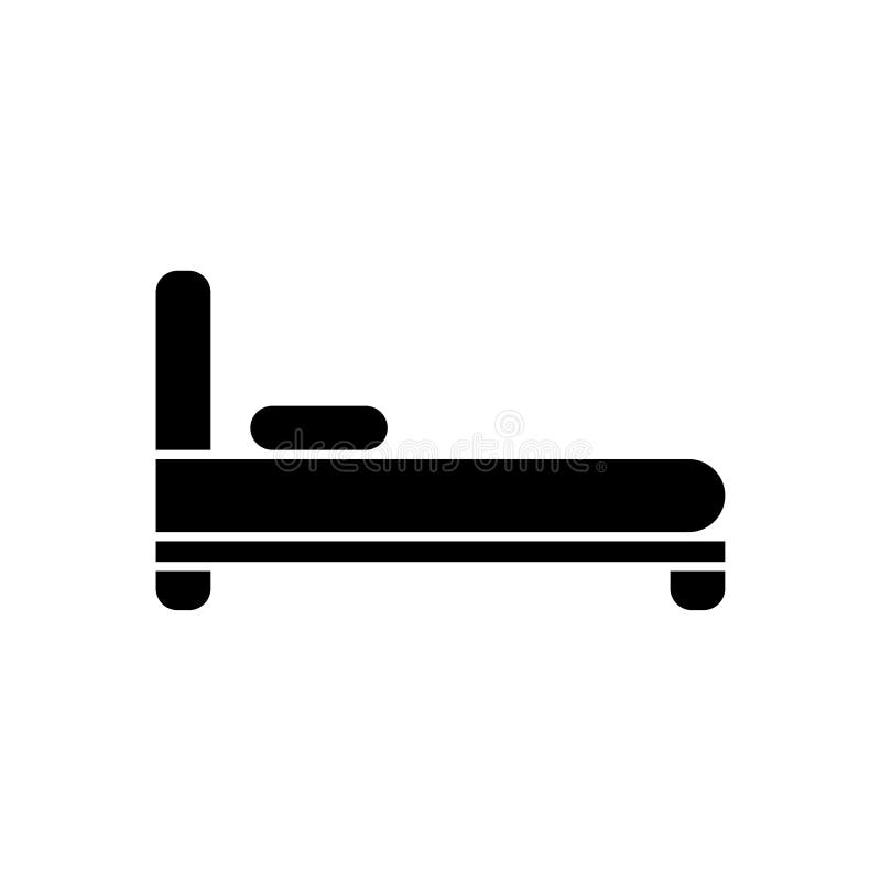 Bed Icon Flat Vector Template Design Trendy Stock Vector - Illustration ...