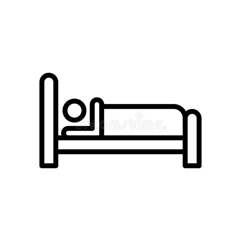Bed Icon Flat Vector Template Design Trendy Stock Vector - Illustration ...