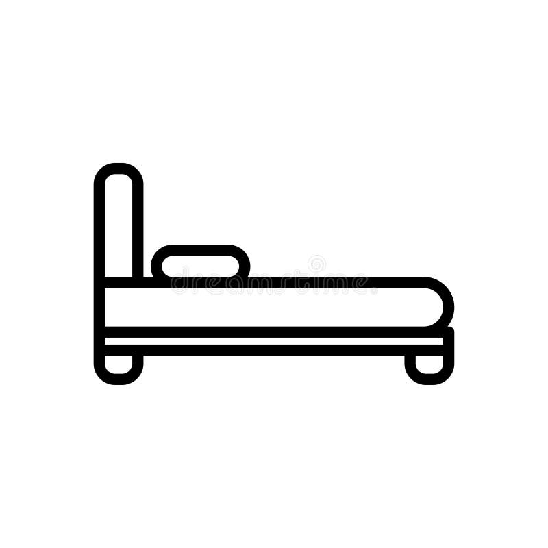 Bed Icon Flat Vector Template Design Trendy Stock Vector - Illustration ...