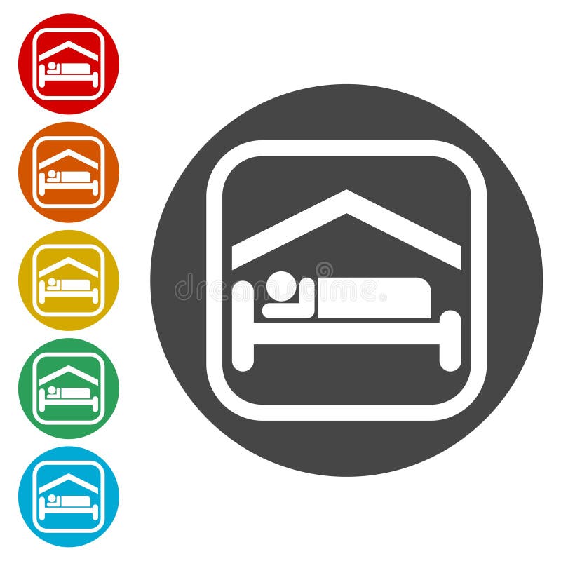 Bed Icon, Hotel icon stock vector. Illustration of room - 169570483