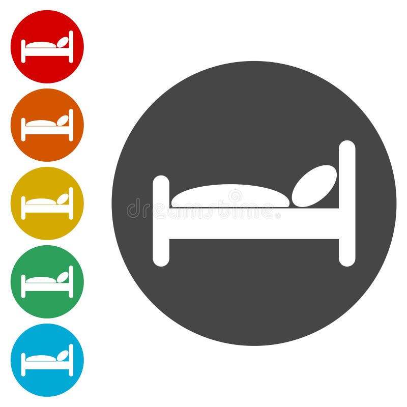 Bed Icon, Hotel icon stock vector. Illustration of clipart - 181949635