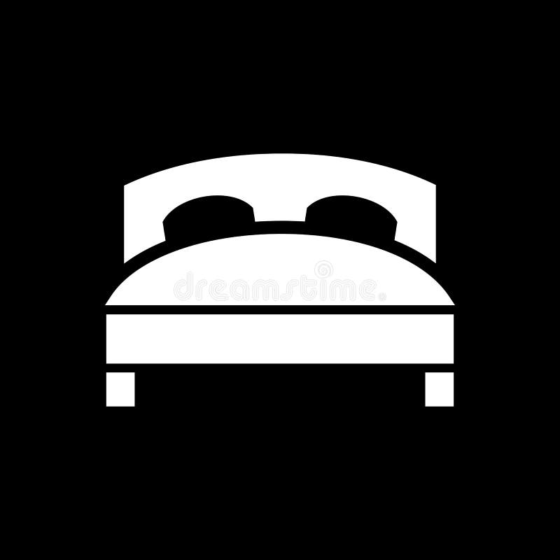 Bed Icon Simple Flat Style Illustration Stock Vector - Illustration of ...