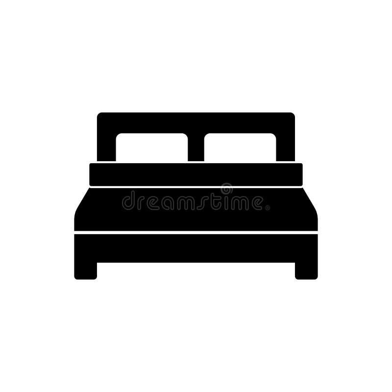 Bed Icon Symbol Simple Design Stock Vector - Illustration of design ...