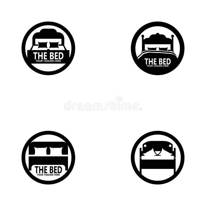 Bed Icon and Symbol Vector Template Illustration Stock Vector ...