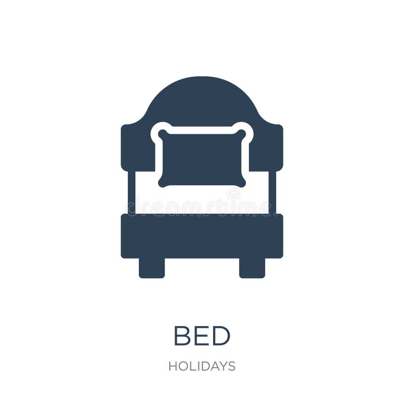 Bed Icon in Trendy Design Style. Bed Icon Isolated on White Background ...