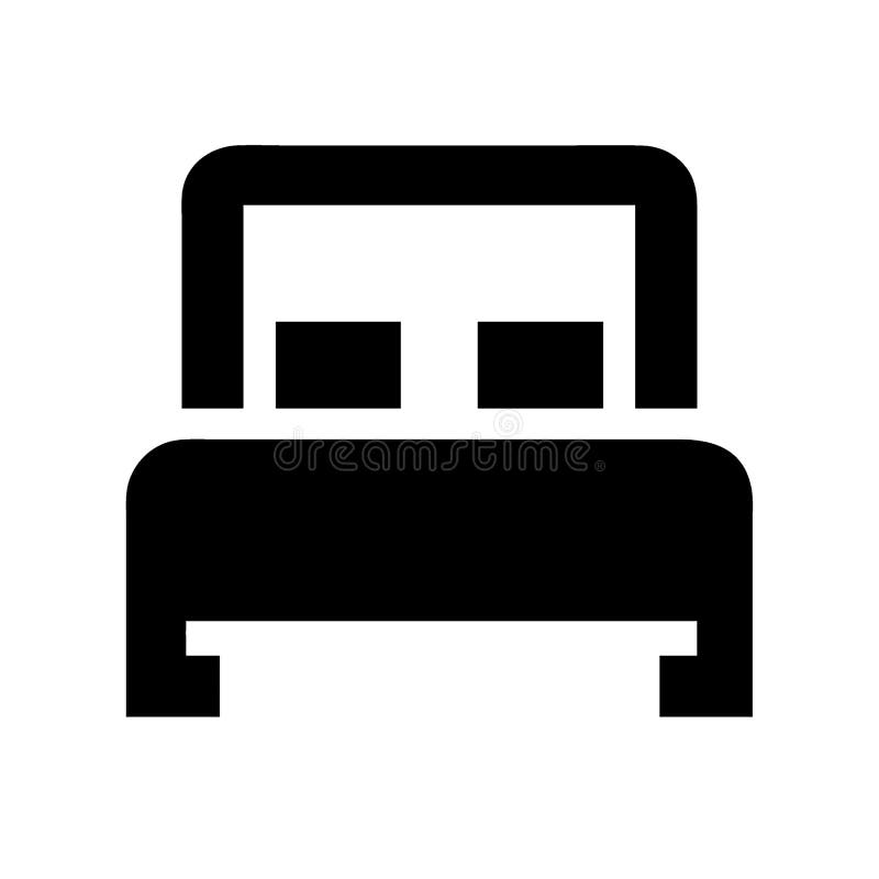 Bed Icon Vector Flat Sleep Furniture Stock Illustration - Illustration ...