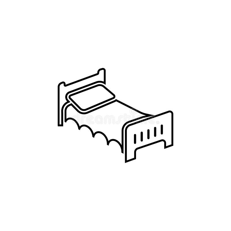 Bed icon vector stock vector. Illustration of icon, mattress - 257873981