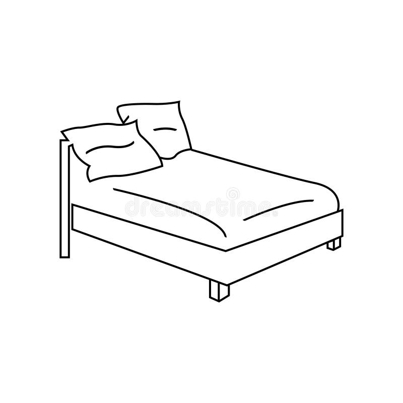 Bed Icon Vector Illustration Simple Design Stock Vector - Illustration ... Bed Icon Vector Illustration Simple Design Stock Vector - Illustration ...