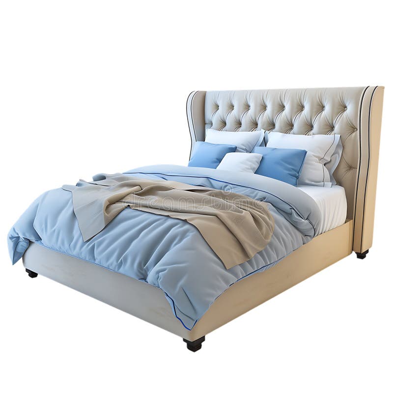 A Bed Isolated in an Image with High Resolution Stock Image - Image of ...