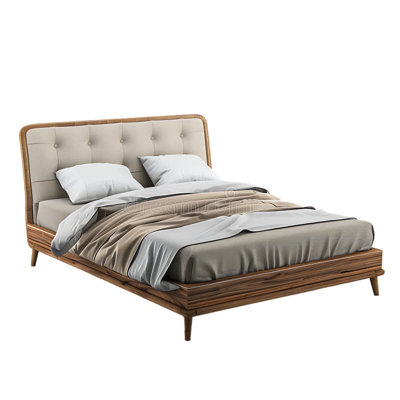A Bed Isolated in an Image with High Resolution Stock Illustration ...