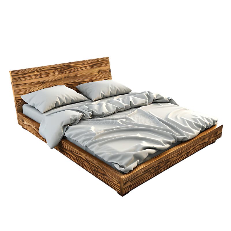 A Bed Isolated in an Image with High Resolution Stock Illustration ...