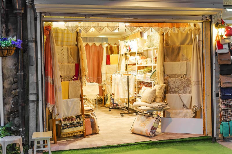 Bed linen boutique stock image. Image of gown, bright - 47706583