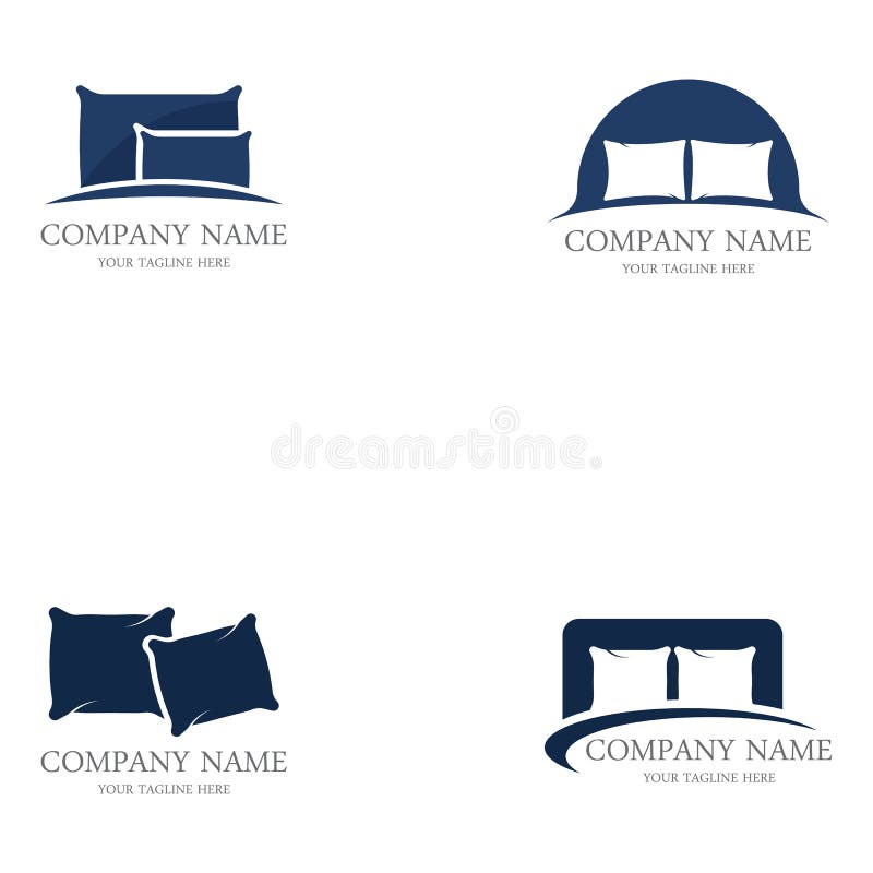 Bed Logo Vector Illustration Design Template.Bed Logo Vector Stock ...