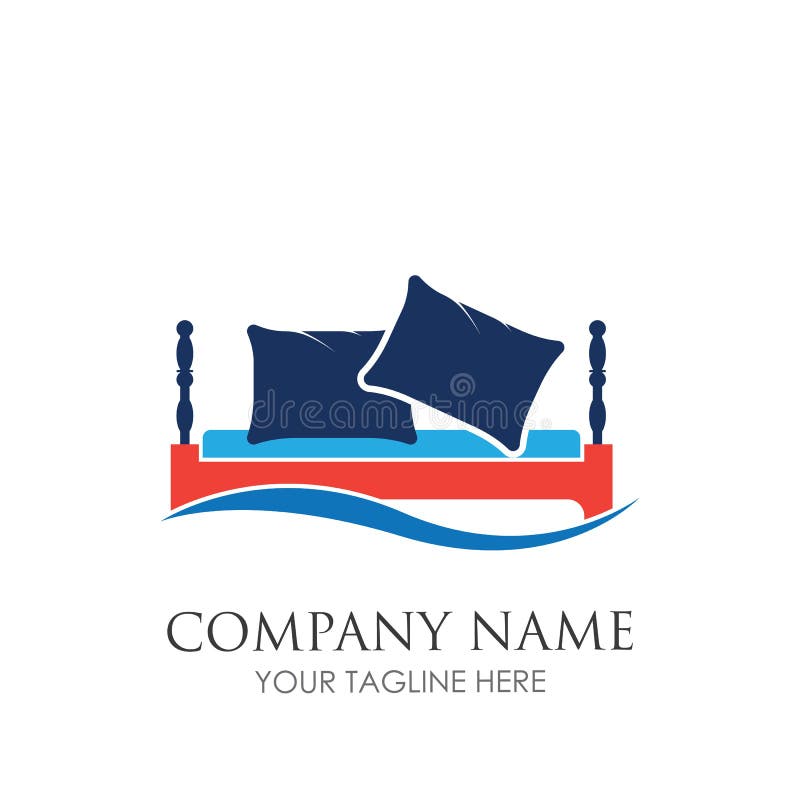 Bed Logo Vector Illustration Design Template. Bed Logo Vector Stock ...