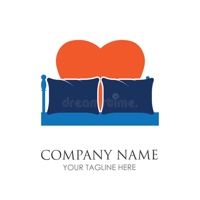 Bed Logo Vector Illustration Design Template. Bed Logo Vector Stock ...