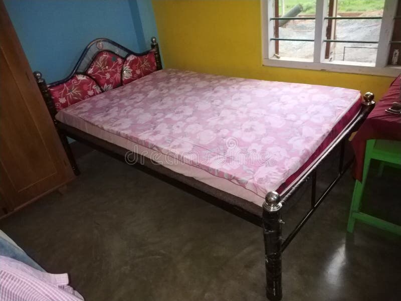 Bed stock photo. Image of matrice, luxurious, furniture - 122369940