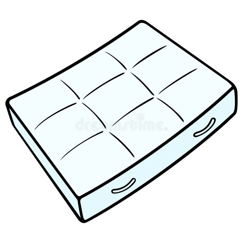 Bed Mattress stock vector. Illustration of vector, cartoon - 141024652