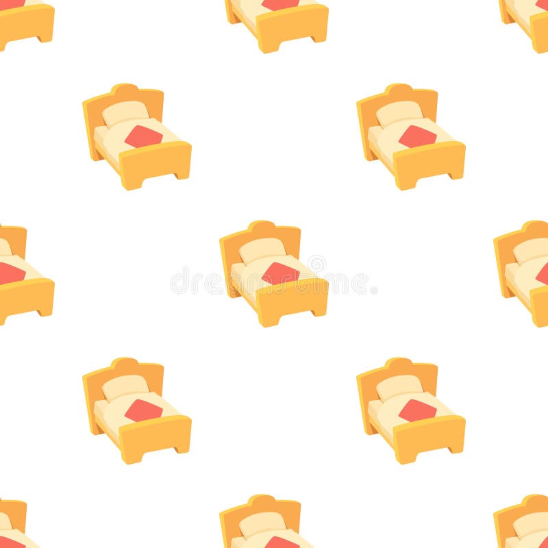 Bed Pattern Seamless Vector Stock Vector - Illustration of furniture ...