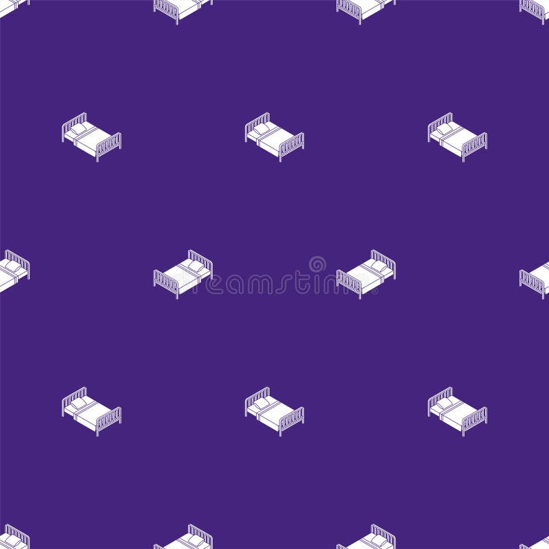 Bed Pattern Seamless. Bd with Blanket and Pillow Background Stock ...